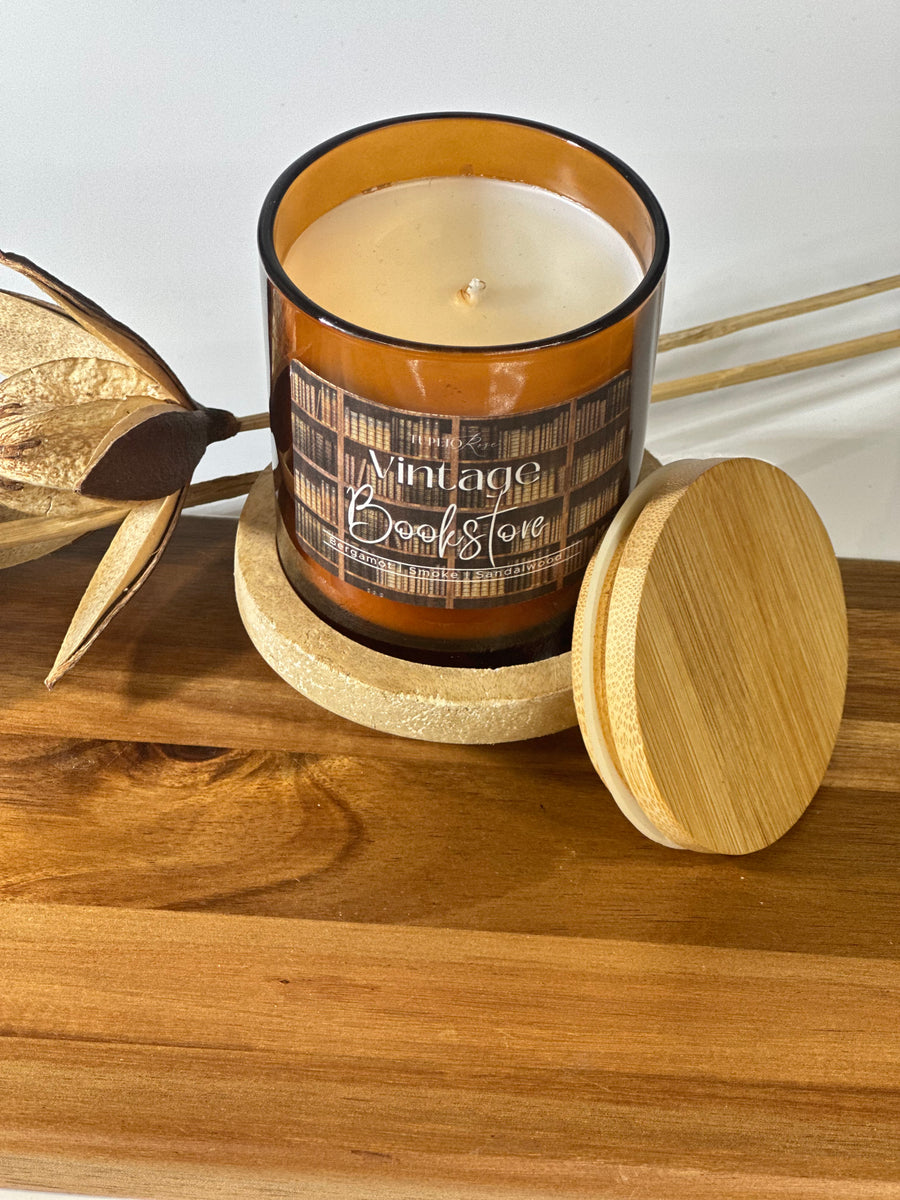 Vintage Bookstore Candle- 10 oz – Tupelo Rose Candle Boutique